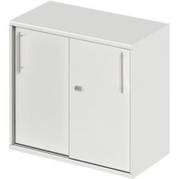 Sch&auml;fer Shop Sch&auml;fer Shop Select Anstell-/Aufsatz-Schiebet&uuml;renschrank Start Off, in Tischh&ouml;he, abschlie&szlig;bar, B 800 x T 420 x H 726 mm, lichtgrau/lichtgrau