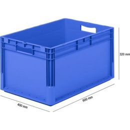 Sch&auml;fer Shop Euro Box Leichtbeh&auml;lter ELB 6320, aus PP, Inhalt 64 L, ohne Deckel, blau