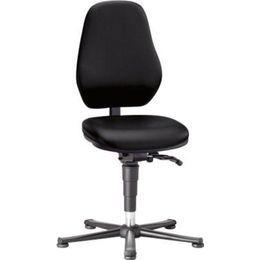 bimos Labordrehstuhl Basic 9135, mit Gleitern, Kunstleder, Stamskin Top schwarz