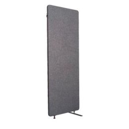 Akustik-Raumteiler Luxor, 1 Panel, mit Standf&uuml;&szlig;en, ca. 7 kg, B 600 x T 35 x H 1680 mm, recycelte Materialien, schiefergrau