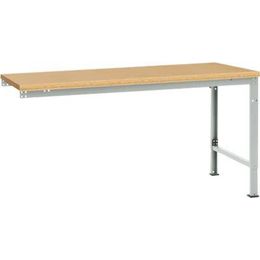 Manuflex Ansatztisch UNIVERSAL Spezial, Tischplatte Multiplex, 1750x1000, lichtgrau