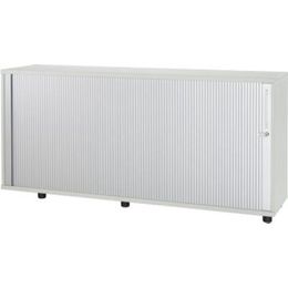 Sch&auml;fer Shop Sch&auml;fer Shop Select Anstellquerrollladenschrank, aus Holz, 1 Fachboden, B 1600 mm x T 421 x H 750 mm, lichtgrau