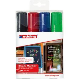 Kreidemarker Edding 4090 4-15mm, 1xschwarz, 1xrot, 1xblau, 1xgr&uuml;n