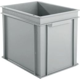 Sch&auml;fer Shop Euro Box Serie EF 4320, aus PP, Inhalt 29,5 L, geschlossene W&auml;nde, Unterfassgriff, grau