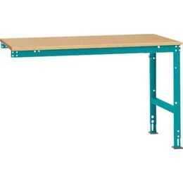 Manuflex Ansatztisch UNIVERSAL Standard, Tischplatte Multiplex, 1500x1000, wasserblau