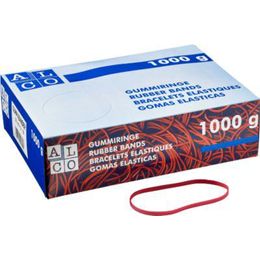 Alco Gummib&auml;nder, rot, 130 x 4 mm, 1000 g