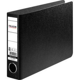 Falken Ordner, DIN A5 quer, R&uuml;ckenbreite 50 mm, Hartpappe, schwarz
