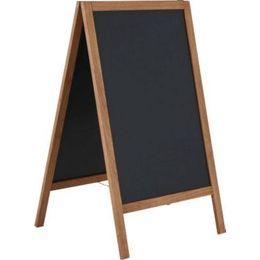 Updated Update Display Holz-Kundenstopper Economy Indoor, Buchenholz, dunkel lasiert, B 670 x H 1450 mm