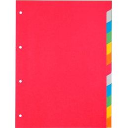 Sch&auml;fer Shop Kartonregister Sch&auml;fer Shop Select, 1er Pack, 4-fach Lochung, 160 g/qm Recyclingkarton, 12-teilig