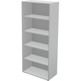 Sch&auml;fer Shop Sch&auml;fer Shop Genius Regal TETRIS WALL, 5 Ordnerh&ouml;hen, B 800 x T 420 x H 1880 mm, lichtgrau