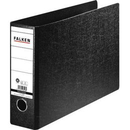 Falken Ordner, DIN A4 Querformat, R&uuml;ckenbreite 80 mm, schwarz