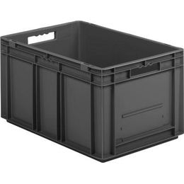 Sch&auml;fer Shop Euro-Ma&szlig;-Beh&auml;lter Serie EF 6320, Inhalt 63,7 l, Durchfassgriff, eisengrau