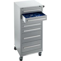 Sch&auml;fer Shop Sch&auml;fer Shop Select Schubladenschrank SFR 70, 7 Sch&uuml;be, mit Rollen, wei&szlig;aluminium RAL 9006 wei&szlig;aluminium RAL 9006