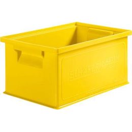 Sch&auml;fer Shop Stapelkasten Serie 14/6-4, aus Polypropylen, mit Griffmulde, Inhalt 2,5 L, gelb