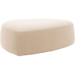 Polsterm&ouml;bel Leyform GOGO Pouf, gro&szlig;, oval, B 1240 x T 1090 x H 440 mm, mit Gleitern, Stoffbezug, beige