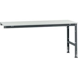 Manuflex Ansatztisch UNIVERSAL Standard, Tischplatte Kunststoff, 2000x1000, anthrazit