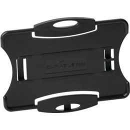 Durable Ausweishalter Eco, f&uuml;r 1 Karte, 10 St&uuml;ck, Hoch - oder Querformat, B 54 x H 87 mm, recycelter Kunststoff, schwarz