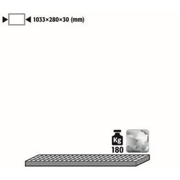 Gitterrost f&uuml;r ASECOS Druckgasflaschenschr&auml;nke, Stahl, B 1033 x T 280 x H 30 mm, bis 180 kg
