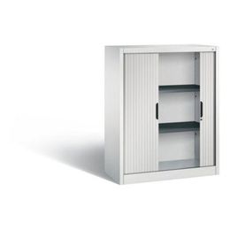 C + P Rollladenschrank Omnispace, 3 OH, abschlie&szlig;bar, B 1000 x T 420 x H 1230 mm, Stahl/Kunststoff, lichtgrau