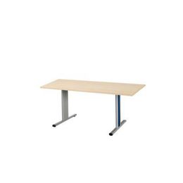 Sch&auml;fer Shop Sch&auml;fer Shop Select Besprechungstisch Planova Basic, Rechteck, T-Fu&szlig;, B 1600 x T 800 x H 717 mm, Ahorn/wei&szlig;aluminium RAL 9006