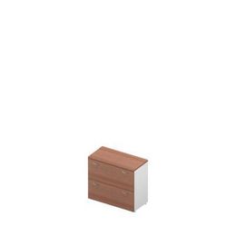 H&auml;ngeregistraturschrank ARLON OFFICE, 2 Ordnerh&ouml;hen, B 900 x T 450 x H 816 mm, Nuss Canaletto-Dekor/wei&szlig;