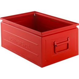 Sch&auml;fer Shop Sch&auml;fer Shop Select Stapelbox, 25 l, 120 kg, L 478 x B 307 x H 200 mm, Stahl, RAL 3000 (feuerrot)