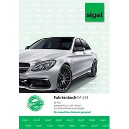 Sigel&reg; Fahrtenbuch f&uuml;r PKW FA513, DIN A5 hoch, 32 Blatt, mit Klammerheftung