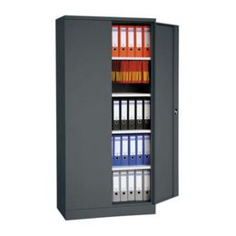 Stahlschrank, 4 Fachb&ouml;den, 5 OH, H 1950 x B 920 x T 600 mm, anthrazitgrau/anthrazitgrau