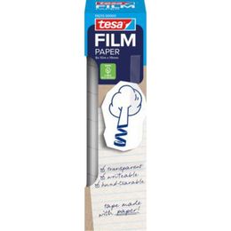 Tesafilm&reg; Paper Klebefilm, transparent, 19 mm x 10 m, beschriftbar, 8 Rollen im Pack