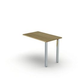 Anbautisch BEXXSTAR, Quadratrohrfu&szlig;, Rechteck, B 1000 x T 600 x H 720 mm, Eiche-Dekor
