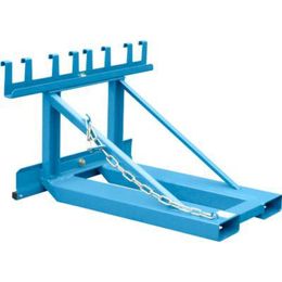 Bauer M&uuml;lltonnen-Heber MH-II, mit Gummianschlag, f&uuml;r 2x 80- bis 360-L-MGB und 1x 1100-L-MGB, L 1030 x B 1070H 680 mm, lackiert, lichtblau RAL 5012