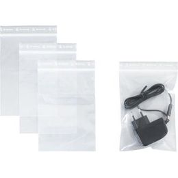 S&Z Druckverschlussbeutel, Polypropylen, 120 &times; 170 mm, 90 &micro;m, 50% Regeneratanteil, transparent, ohne Druck, 1000 Stk.