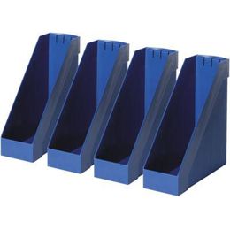 Helit Stehsammler, extra breit, Polystyrol, 4 St&uuml;ck blau