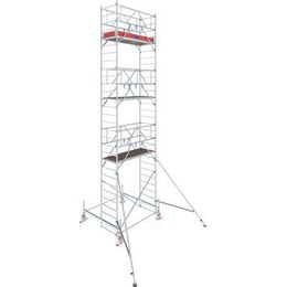 Alu-Fahrger&uuml;st Stabilo Serie 100, 200 kg/m&sup2;, gebremste Rollen, B 750 x T 2000 x H 8500 mm