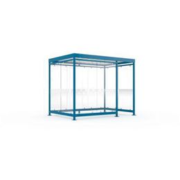 &Uuml;berdachungssystem WSM K&ouml;ln K3 d/b, B 3180 x T 2165 x H 2510 mm, Bausatz, enzianblau RAL 5010