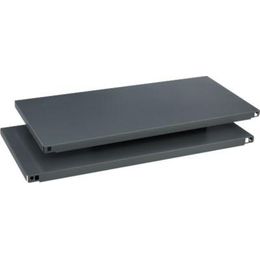 Sch&auml;fer Shop Sch&auml;fer Shop Select Fachboden MS, 2 St&uuml;ck, B 950 x T 360 x H 25 mm, Stahl, RAL 7012 Basaltgrau