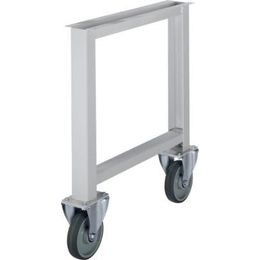 Sch&auml;fer Shop Sch&auml;fer Shop Select Werkbankfuss WFF807L, nicht h&ouml;henverstellbar, mit Rollen, T 665 x H 800 mm, lichtgrau RAL 7035