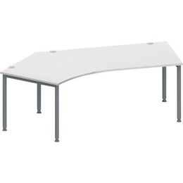 Sch&auml;fer Shop Sch&auml;fer Shop Genius Winkelschreibtisch MODENA FLEX 135&deg;, Ansatz links, lichtgrau/anthrazit