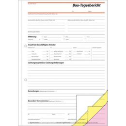 Sigel&reg; Bautagebuch SD063, DIN A4 hoch, 3 x 40 Blatt