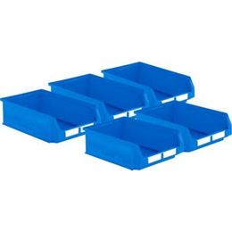Sch&auml;fer Shop Sparset Sichtlagerk&auml;sten SSI Sch&auml;fer Serie PROFI LF 531, Polypropylen, B500xT312xH145 mm, 16,5 l, blau, 5 St.