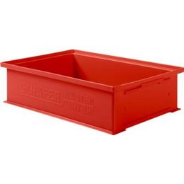 Sch&auml;fer Shop Stapelkasten SSI Sch&auml;fer 14/6-2H, Volumen 12 l, bis 20 kg, mit Griffmulde, L 465 x B 314 x H 120 mm, Polypropylen, rot