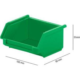 Sch&auml;fer Shop Sichtlagerkasten SSI Sch&auml;fer Serie PROFI LF 110, Polypropylen, L 92 x B 102 x H 51 mm, 0,26 l, gr&uuml;n