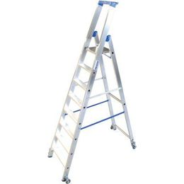 Krause Alu-Stufenstehleiter, fahrbar, 8 Stufen