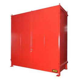 Regalcontainer Bauer CEN 33-2 IBC, Stahl, Doppelflügeltor, B 3510 x T 1480 x H 3445 mm, rot