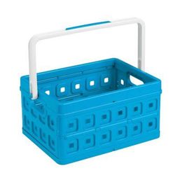 Sunware Klappbox Square, Inhalt 24 Liter, mit Griff, blau/wei&szlig;
