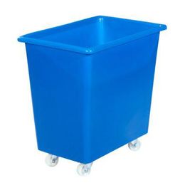Rechteckbeh&auml;lter, Kunststoff, fahrbar, 135 l, blau