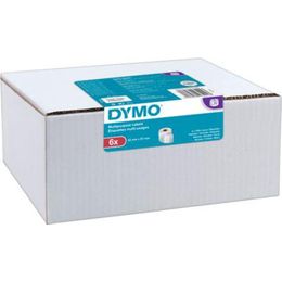Dymo Vielzweck Etiketten, Papier, wiederabl&ouml;sbar, 57 x 32 mm, 6 x 1000 St&uuml;ck, wei&szlig;