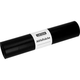 Deiss Abfalls&auml;cke, 70 Liter, Recycling-LDPE, B 575 x H 1000 mm, schwarz, 250 St&uuml;ck