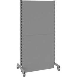 Sch&auml;fer Shop Sch&auml;fer Shop Select Schallschutz Stellwand, mobil, Grundfeld, mit 2 F&uuml;&szlig;en & Doppelrollen, B 1000 x T 740 x H 2000 mm, staubgrau RAL 7037