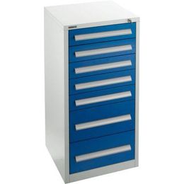 Sch&auml;fer Shop Sch&auml;fer Shop Select Schubladenschrank SF 70, 7 Sch&uuml;be, lichtgrau RAL 7035 enzianblau RAL 5010